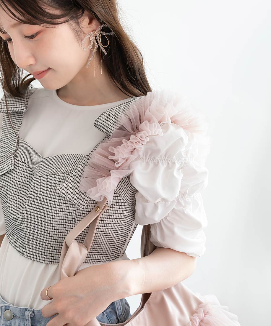 【A4対応】ティアードチュールフリル2WAYバッグRANDA公式サイト